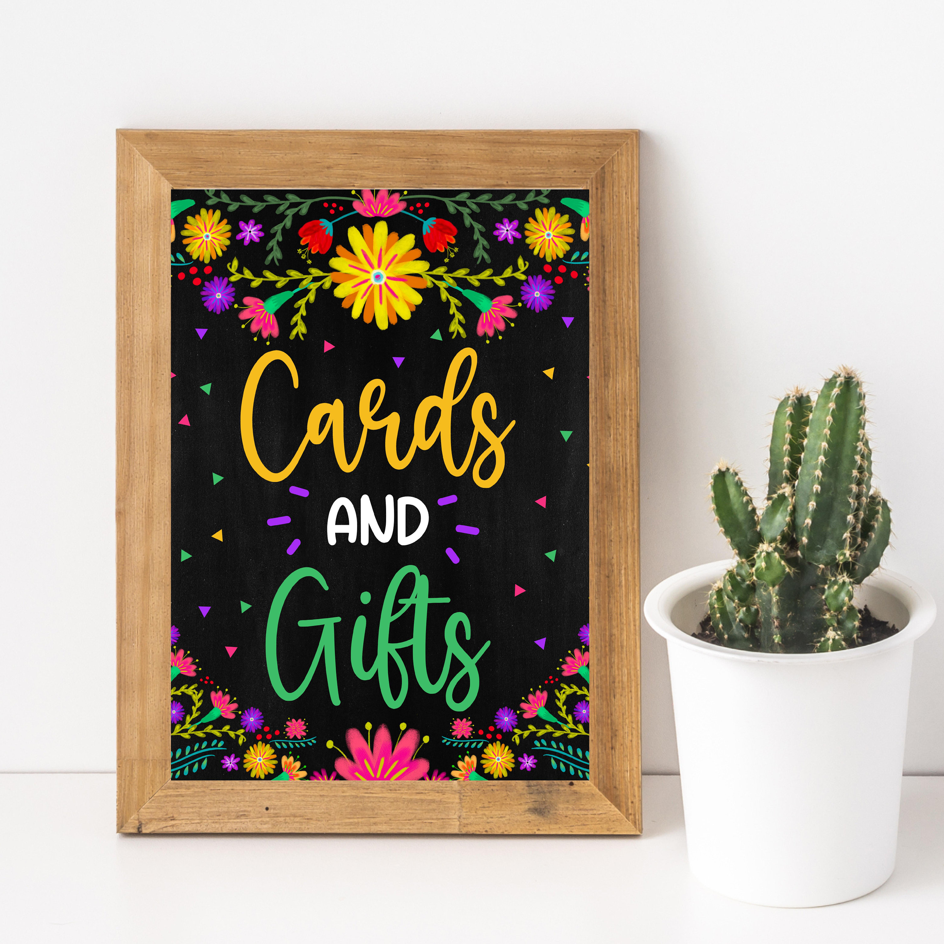 Cards and Gifts Sign Fiesta Theme Party Fiesta Bridal - Etsy