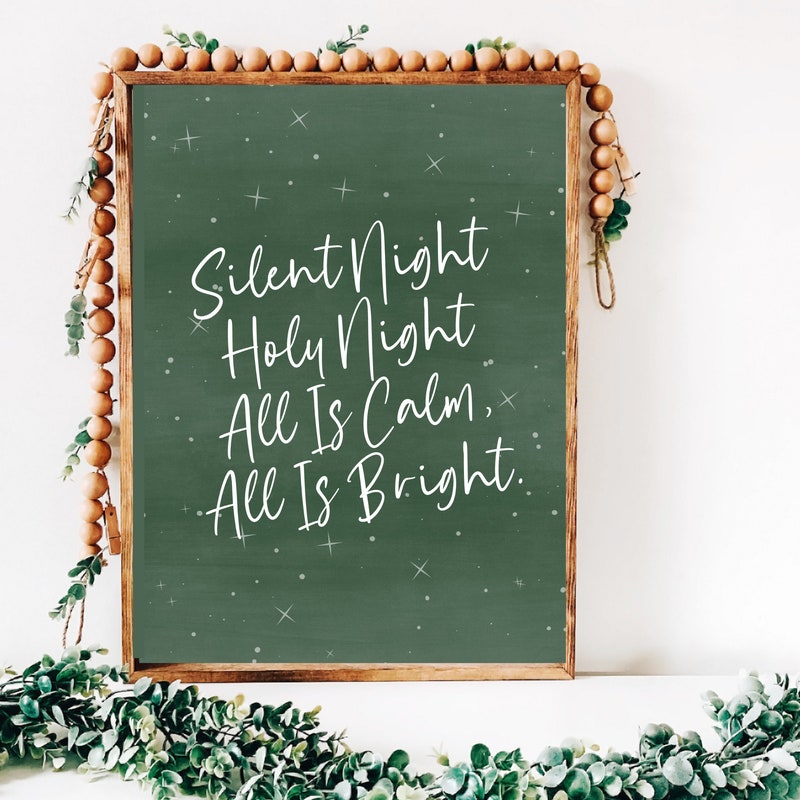 Silent Night Sign - Etsy