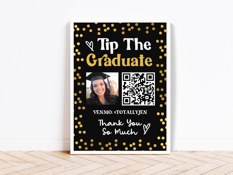 Graduation Gift Sign Graduation Party Sign QR Code Sign - Etsy