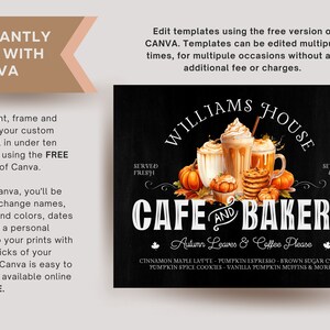 Pumpkin Coffee Bar Sign | Hot Cocoa Sign | Pumpkin Spice Latte | Fall ...