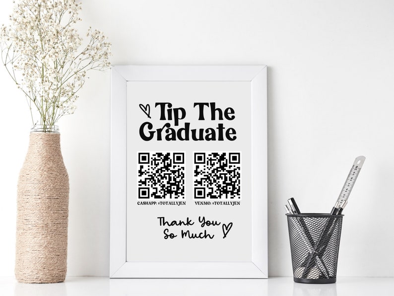 Graduation Party Sign Graduation Gift Sign QR Code Sign - Etsy
