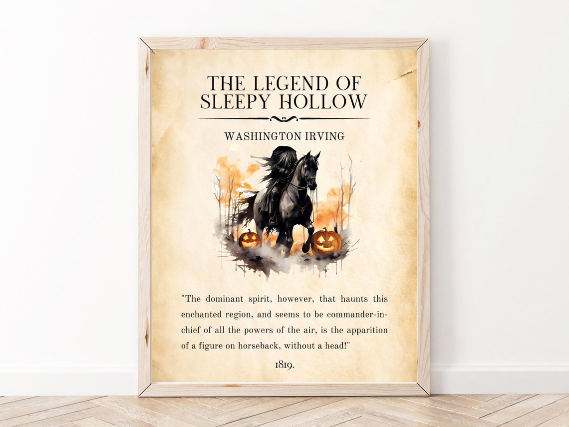 The Legend of Sleepy Hollow | Halloween Book Page Print | Printable ...