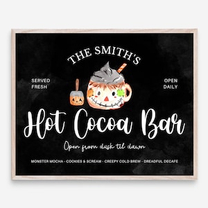 Halloween Coffee Bar Sign | All Hallows Eve Decor | Halloween Wall Art ...