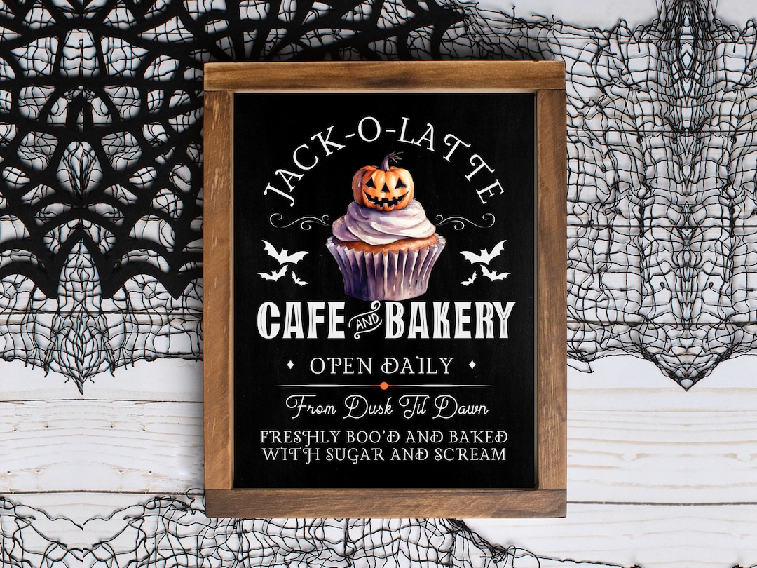 Halloween Coffee Bar Sign | Pumpkin Print | Halloween Hot Chocolate Bar ...