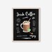 Irish Coffee Sign | Coffee Bar Sign | St Patrick's Day Wall Art | St ...