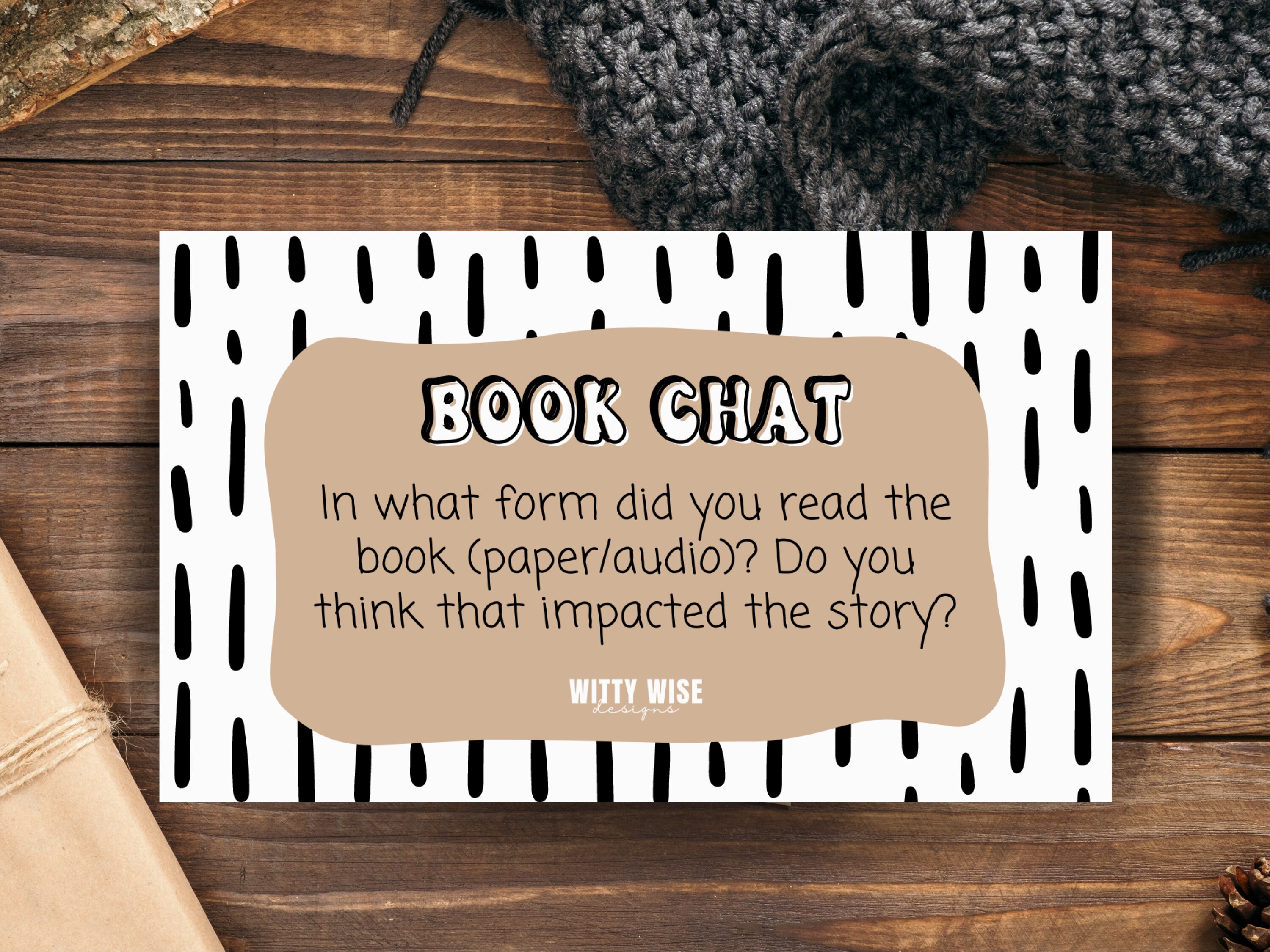 Book Club Discussion Questions Book Club Cards Bibliophile - Etsy