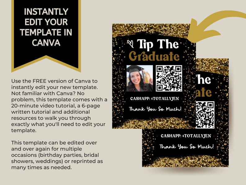 Graduation Party Sign Graduation Gift Sign QR Code Sign - Etsy