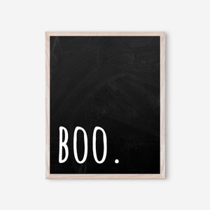Boo Print Printable Wall Art Halloween Wall Decor - Etsy