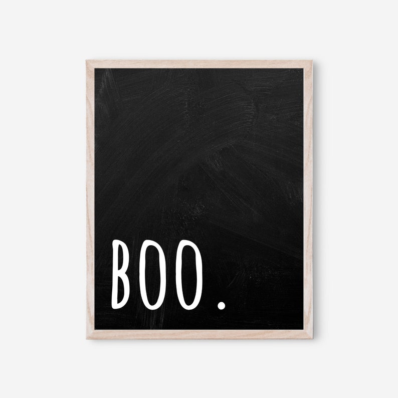 Boo Print Printable Wall Art Halloween Wall Decor | Etsy