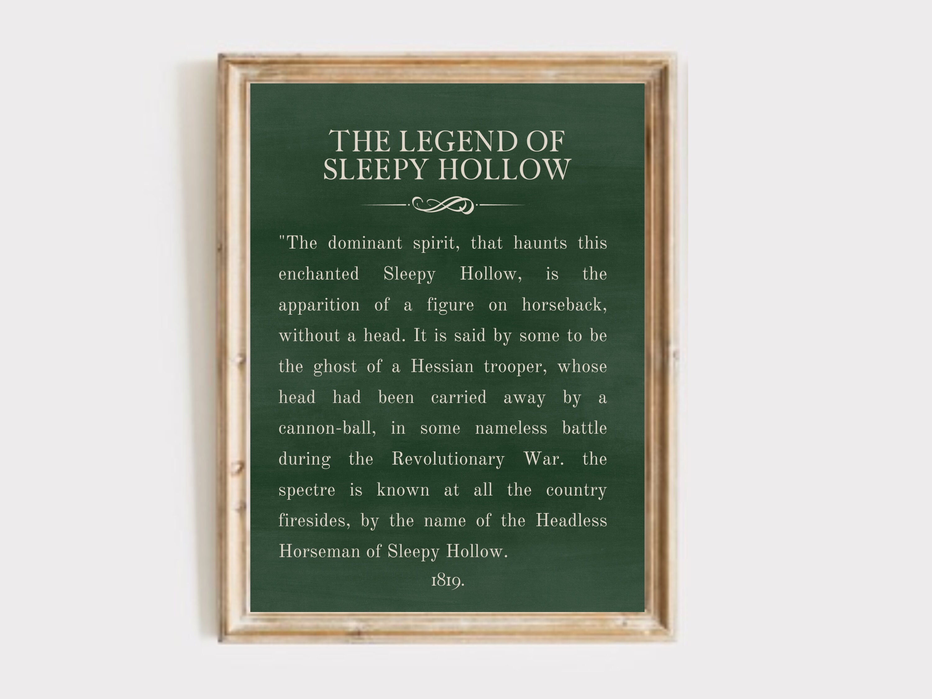 The Legend of Sleepy Hollow | Set of 4 | Halloween Book Page Print ...