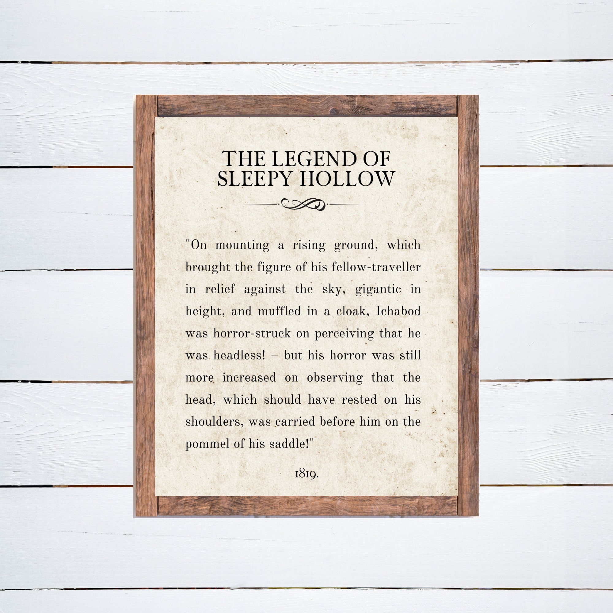 The Legend of Sleepy Hollow Halloween Book Page Print - Etsy