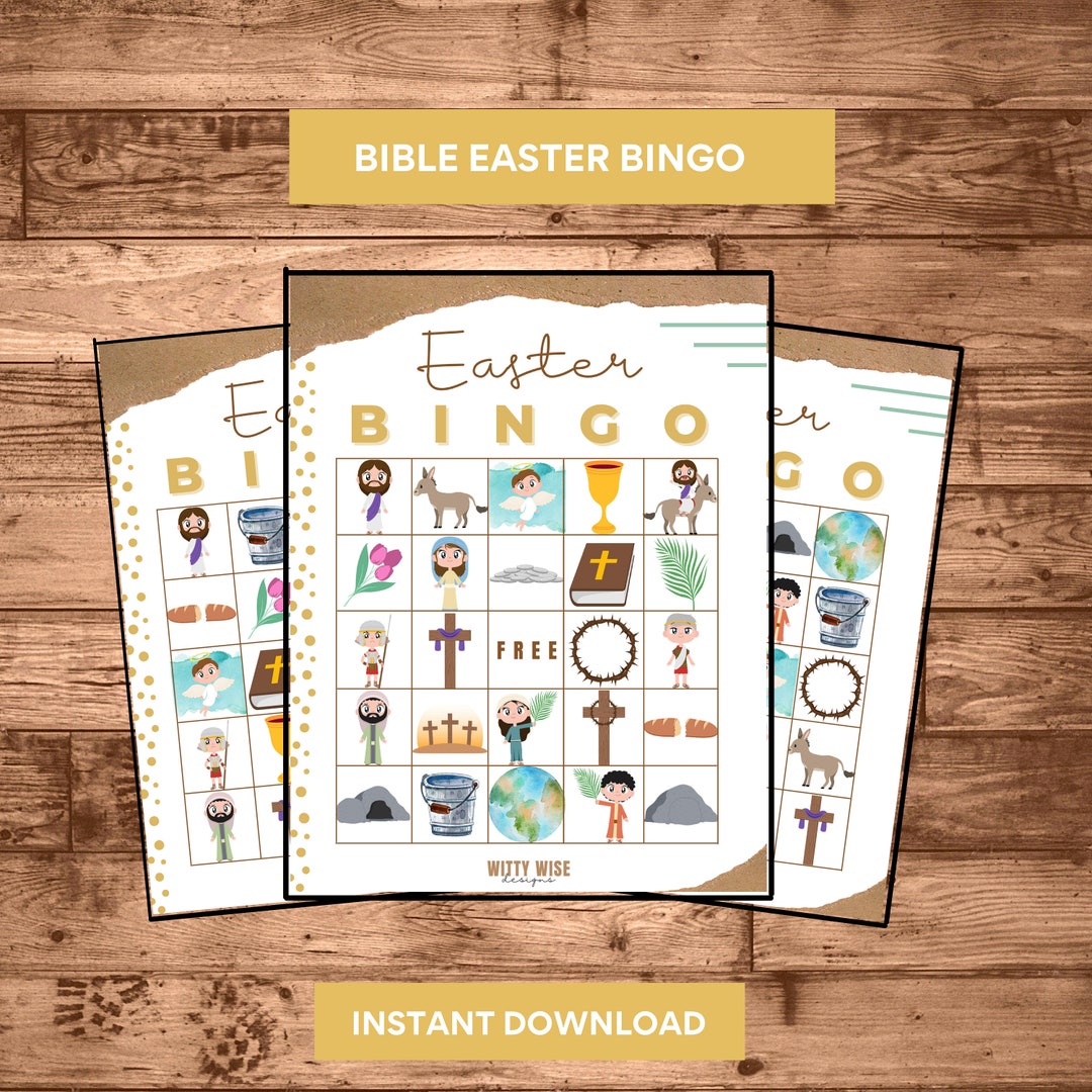Bible Easter Bingo | Printable Easter Kids Activities | Easter Bible ...