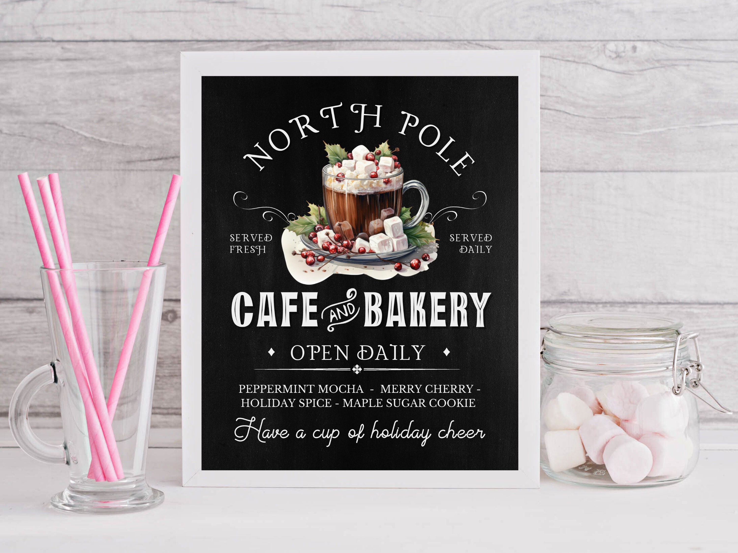 Hot Cocoa Bar Sign | Christmas Coffee Bar Sign | Hot Chocolate Bar ...