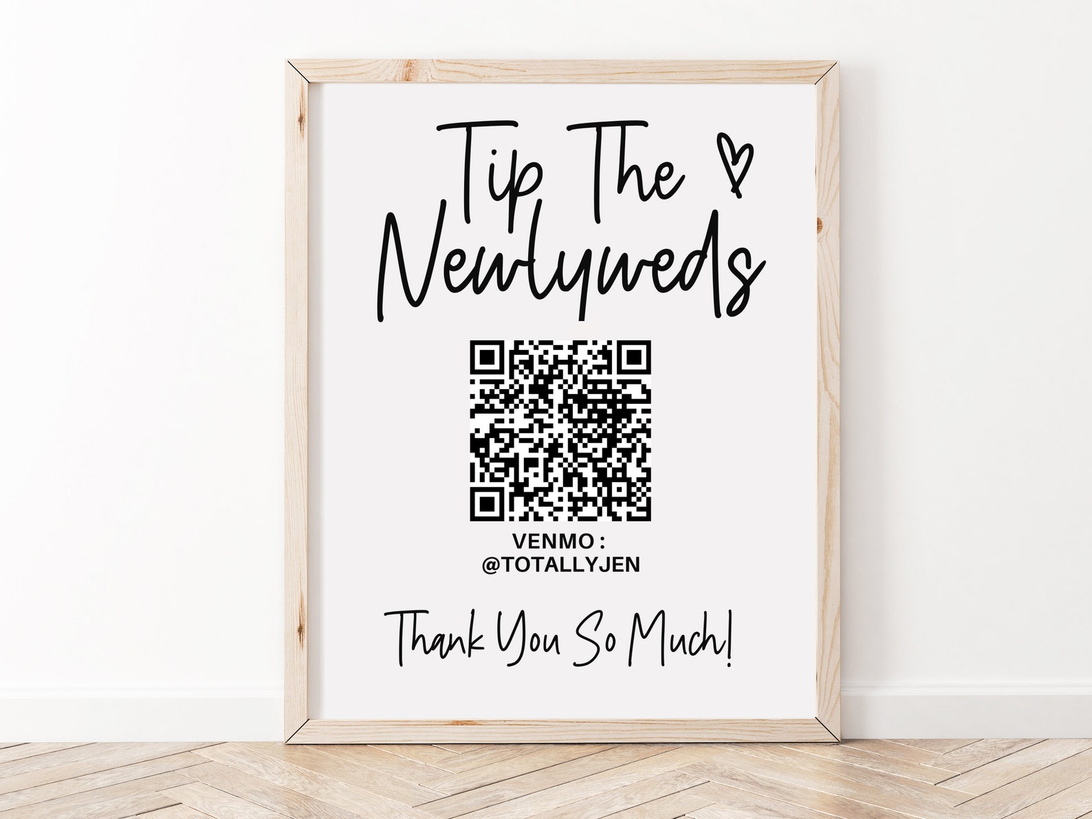 Wedding Sign QR Code Sign Tip the Newlyweds Venmo Sign - Etsy