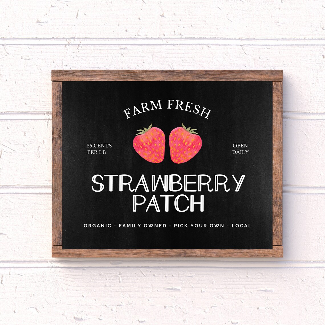 Farm Fresh Strawberries Sign Strawberry Decor Printable - Etsy