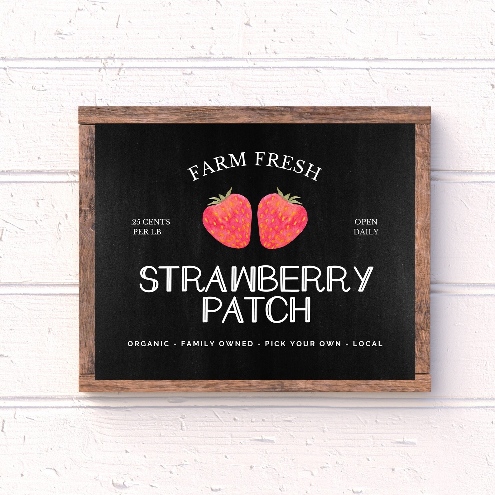 Farm Fresh Strawberries Sign Strawberry Decor Printable - Etsy