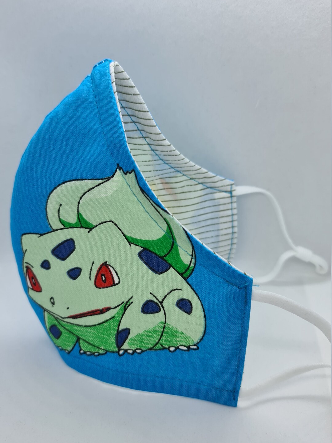 Pokemon Bulbasaur Face Covering, Large Adult Size, With Nose Wire ...