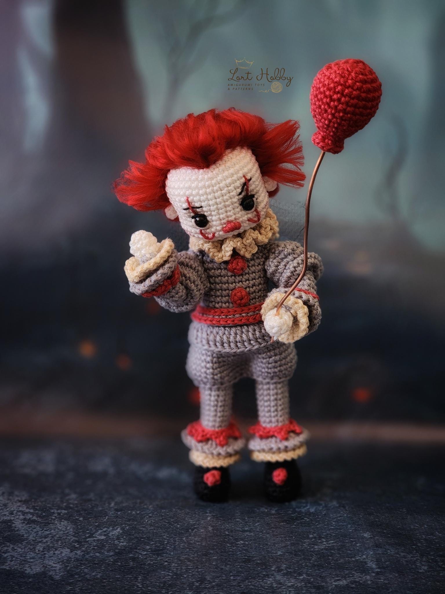 Scary Clown Doll Amigurumi Pattern PDF | Crochet Doll Pattern | Digital ...