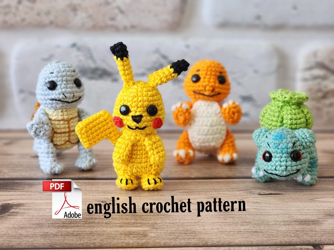 Pokemons Pdf PATTERN TUTORİAL ENGLİSH - Etsy