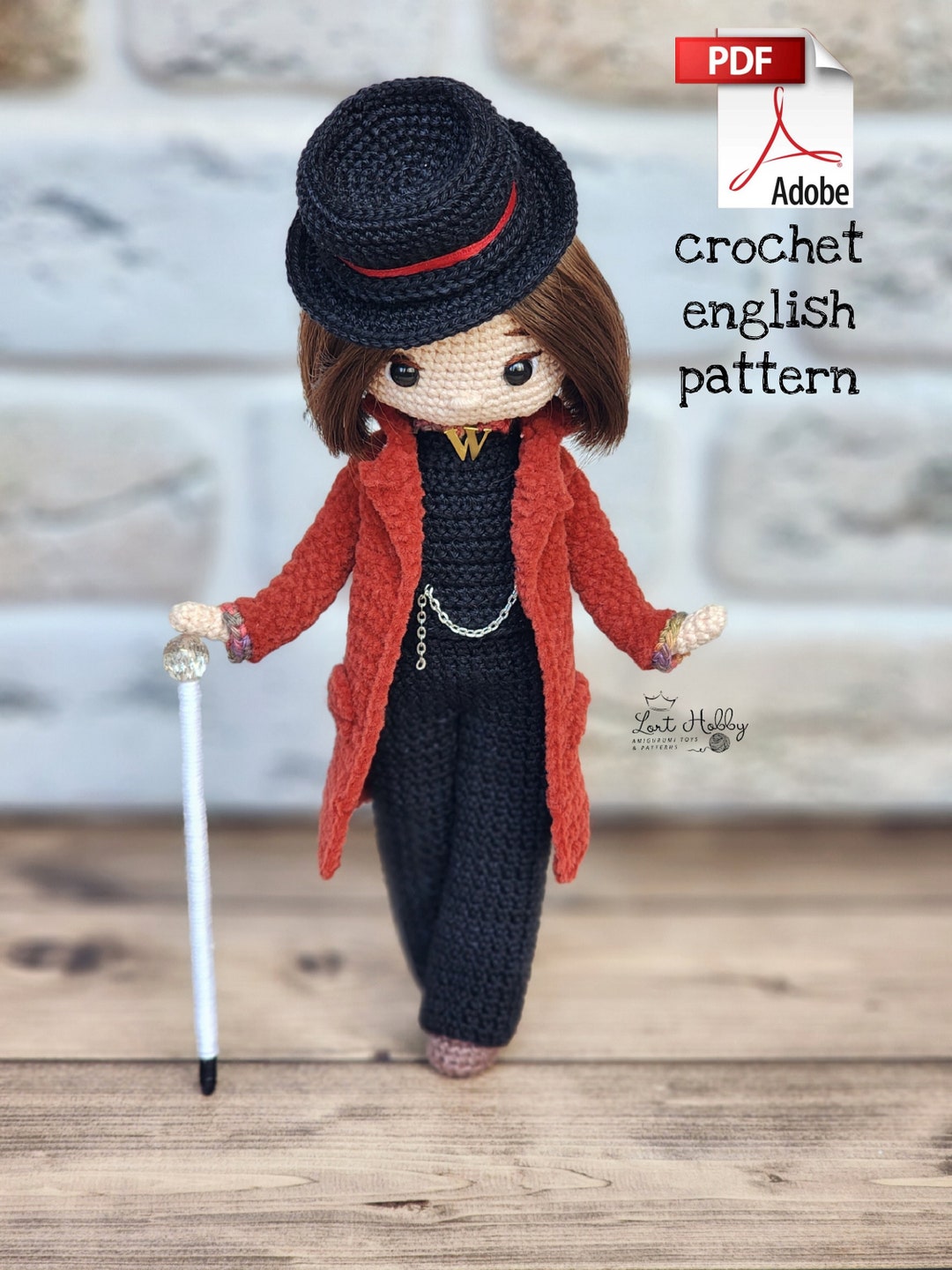 Willy Wonka Pattern PDF TUTORİAL ENGLİSH - Etsy