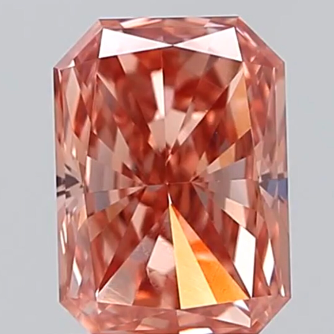 Fancy Vivid Pink Lab-gown Color Diamond Radiant Brilliant - Etsy