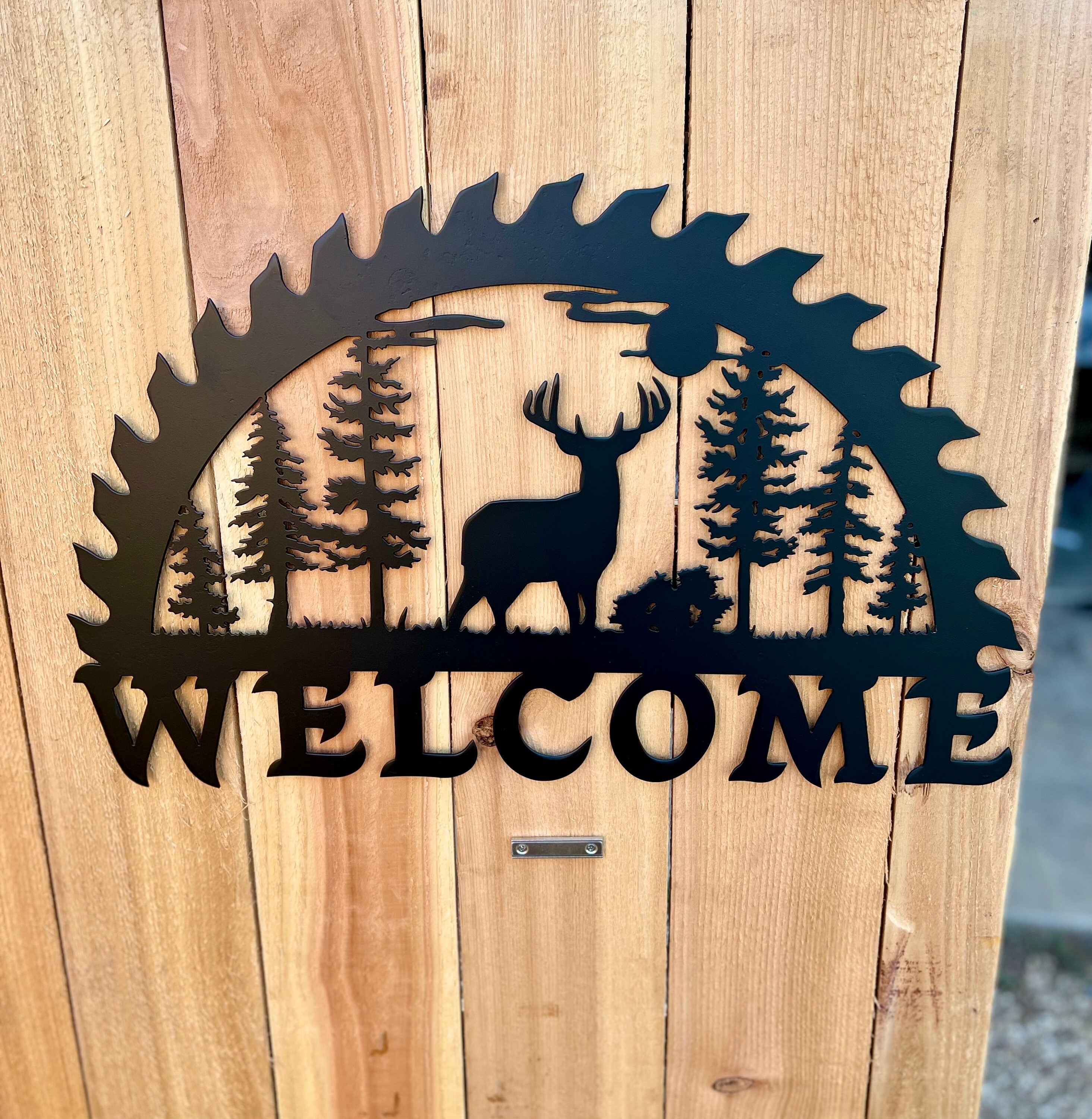 Metal Whitetail Buck Saw Blade Welcome Sign - Etsy