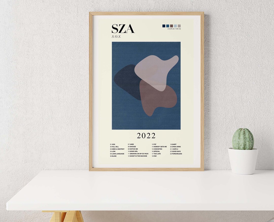 SZA SOS / Minimalistic Poster / Wall Art / Home Decor - Etsy