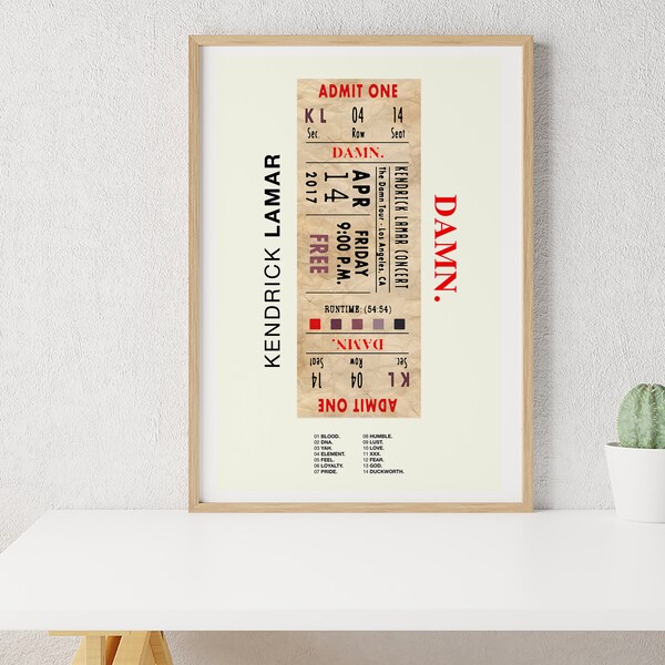 Kendrick Lamar Damn Poster - Etsy