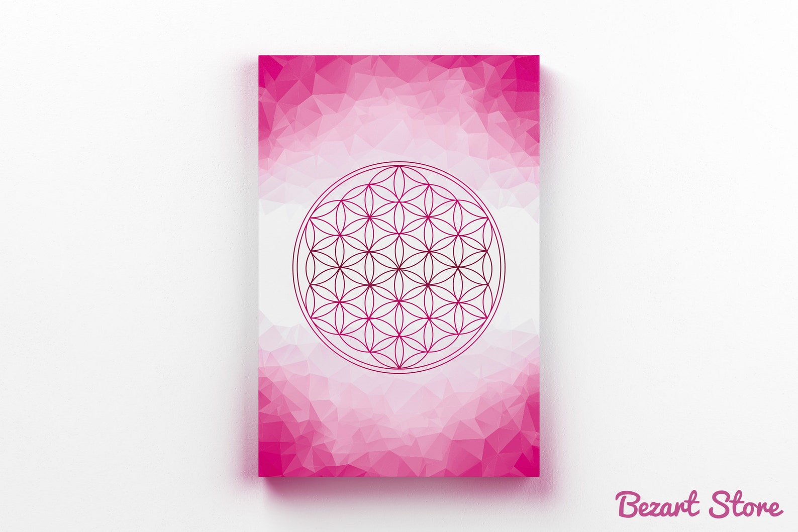 Flower of Life Printable Poster Pink Art Print Pink Flower - Etsy