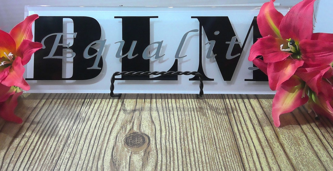 BLM Black Lives Matter/ Equality Plaque With Stand - Etsy