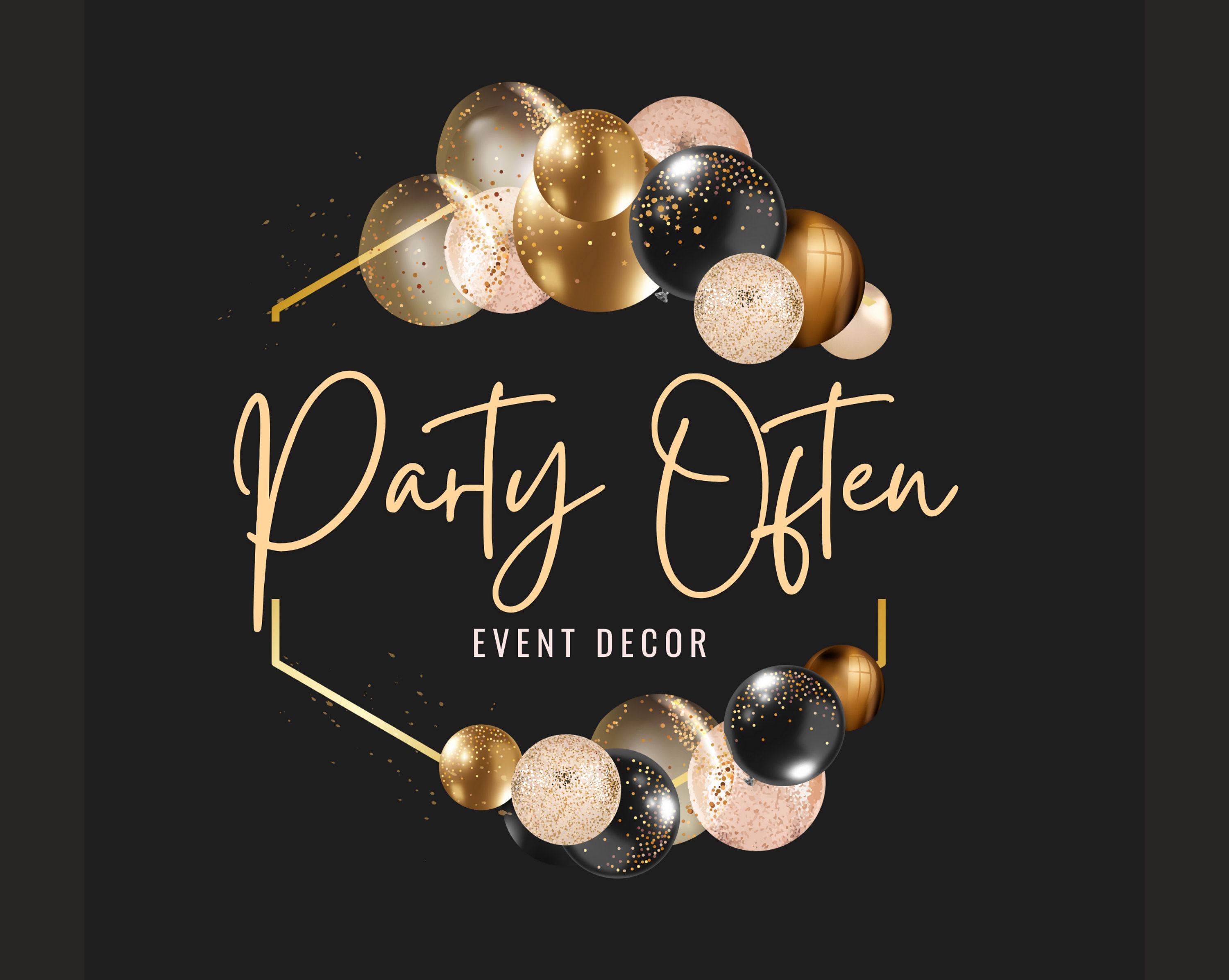 Party Often Logo Template Balloon Circle Logo Business Logo Events Logo ...