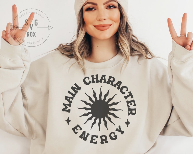 Main Character Energy SVG EPS PDF Png Jpg, 70s Svg, Hippy Svg, Funky ...