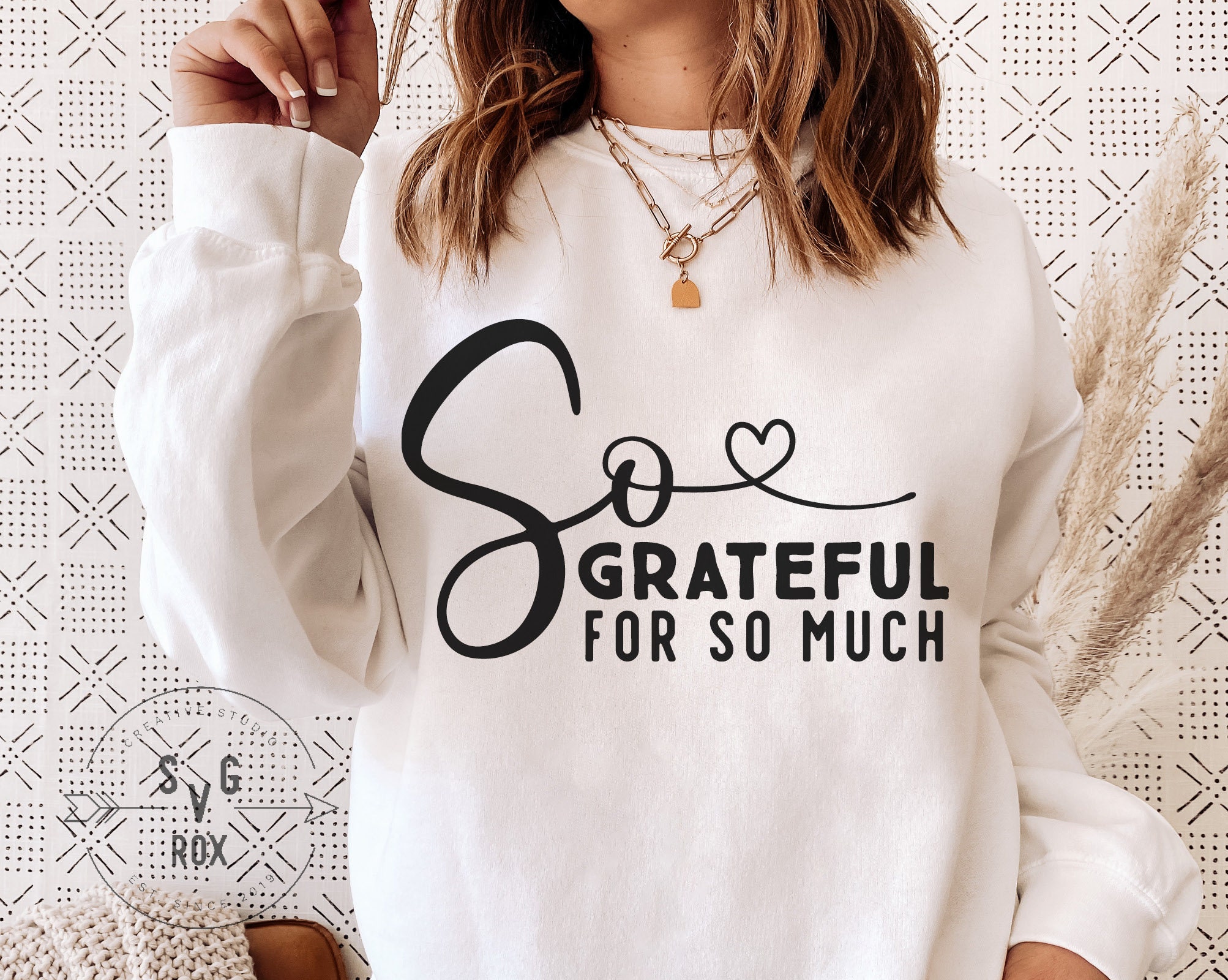 So Grateful for so Much SVG EPS PDF Png Jpg Sayings Svg so - Etsy