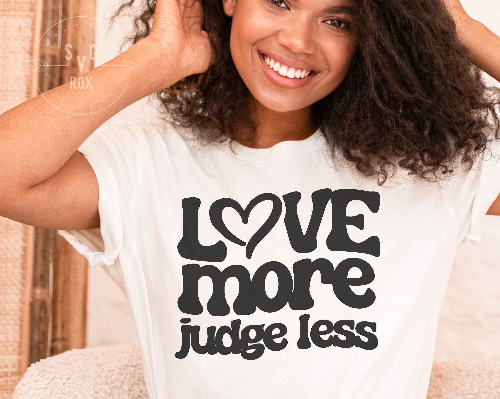 Love More Judge Less SVG EPS PDF Png Jpg, 70s Svg, Hippy Svg, Funky Svg ...
