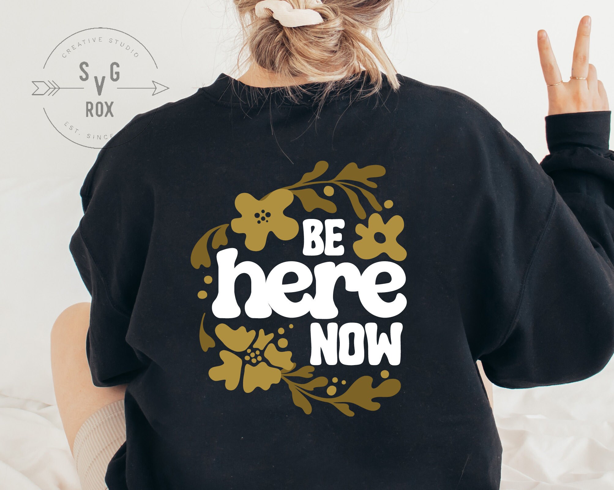 Be Here Now SVG EPS PDF Png Jpg, 70s Svg, Hippy Svg, Funky Svg, Cool ...