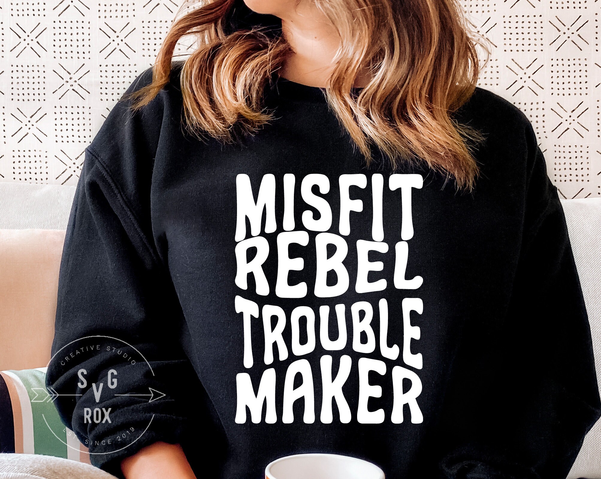 Misfit Rebel Troublemaker SVG EPS PDF Png Jpg Sayings Svg - Etsy
