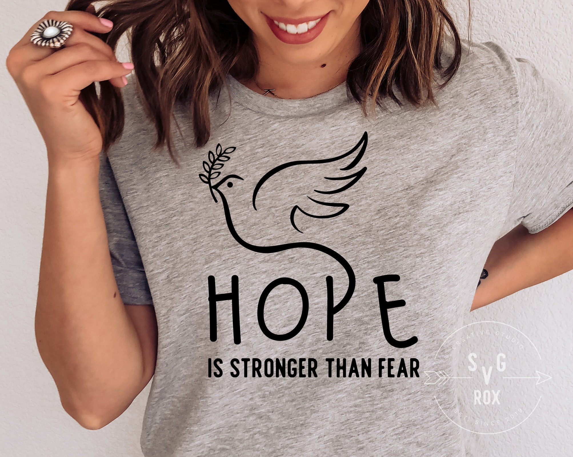 Hope is Stronger Than Fear SVG EPS PDF Png Jpg religious - Etsy