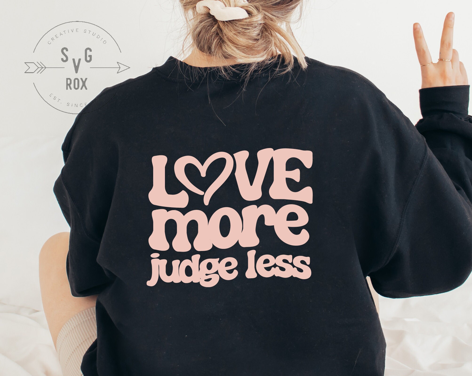Love More Judge Less SVG EPS PDF Png Jpg 70s Svg Hippy Svg - Etsy