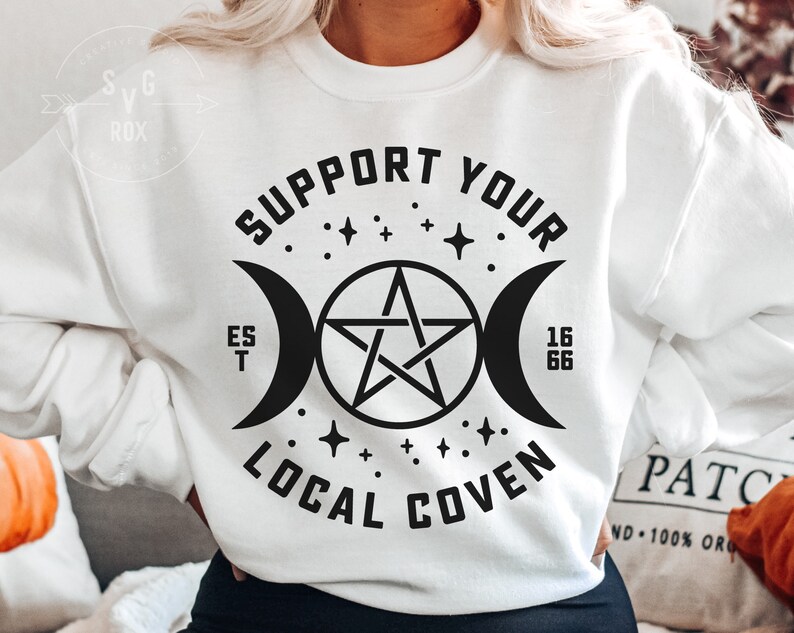 Support Your Local Coven SVG EPS PDF Png Jpg, Fall Svg Halloween Svg ...
