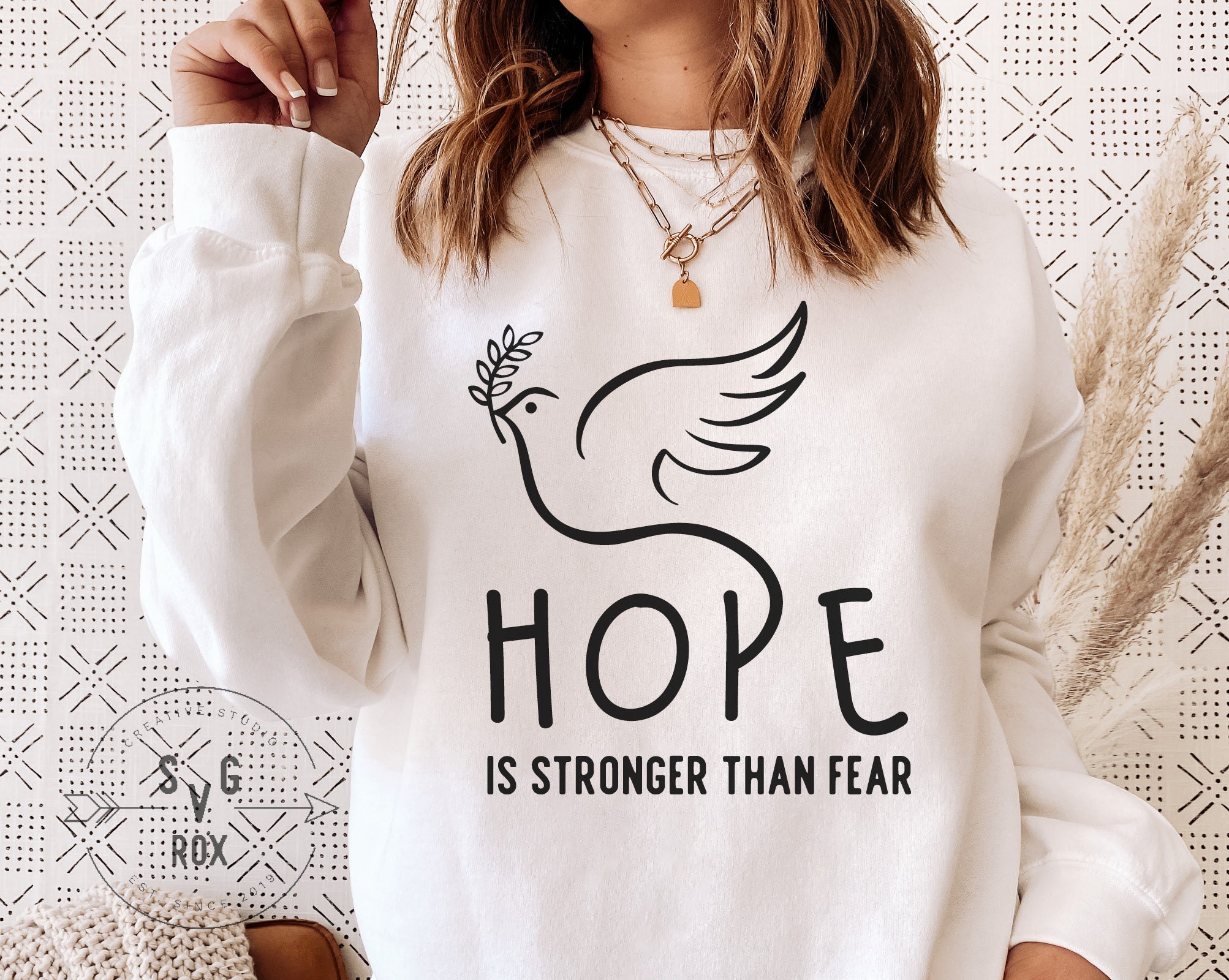 Hope is Stronger Than Fear SVG EPS PDF Png Jpg religious - Etsy