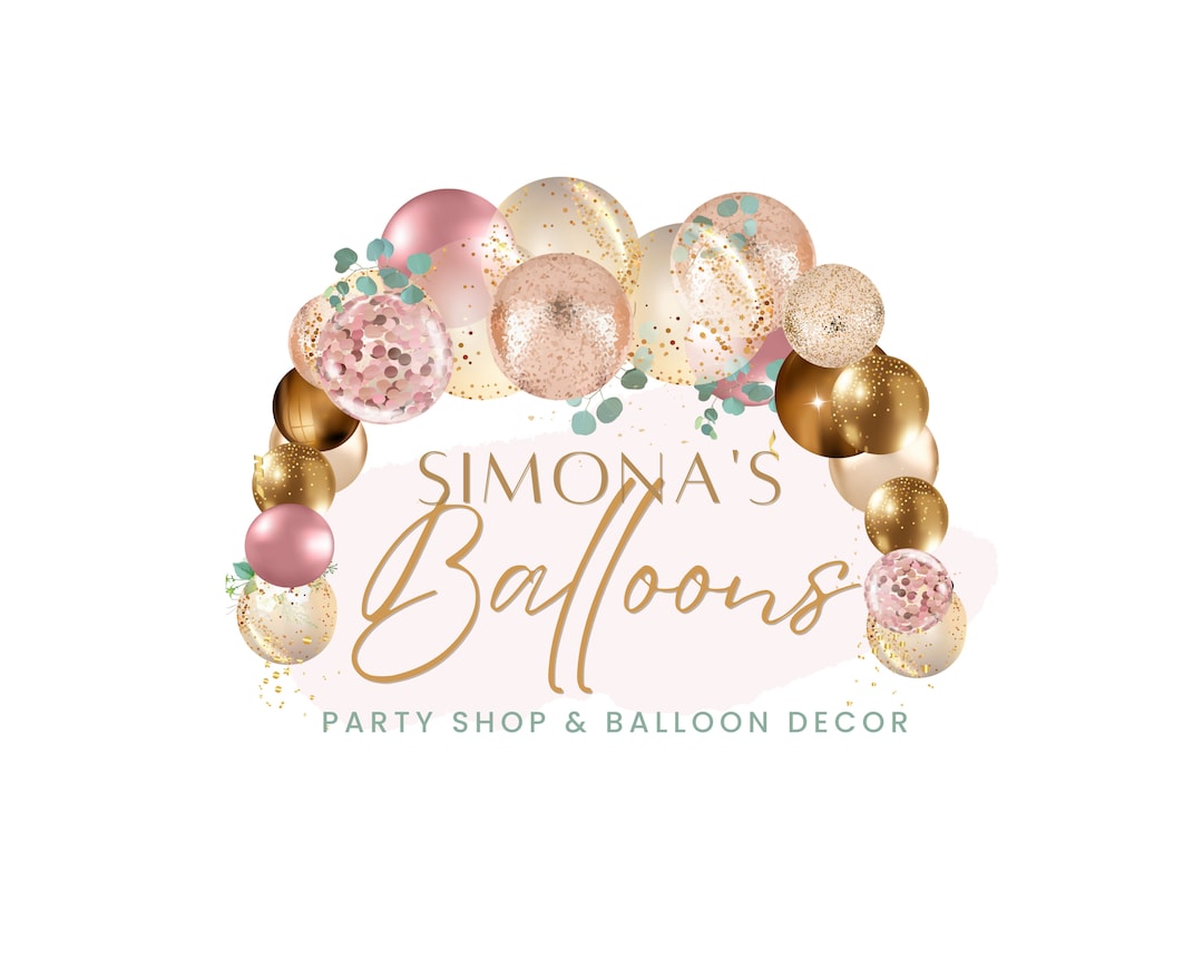 Simonas Balloons Logo Template - Balloon Arch Logo - Business Logo ...