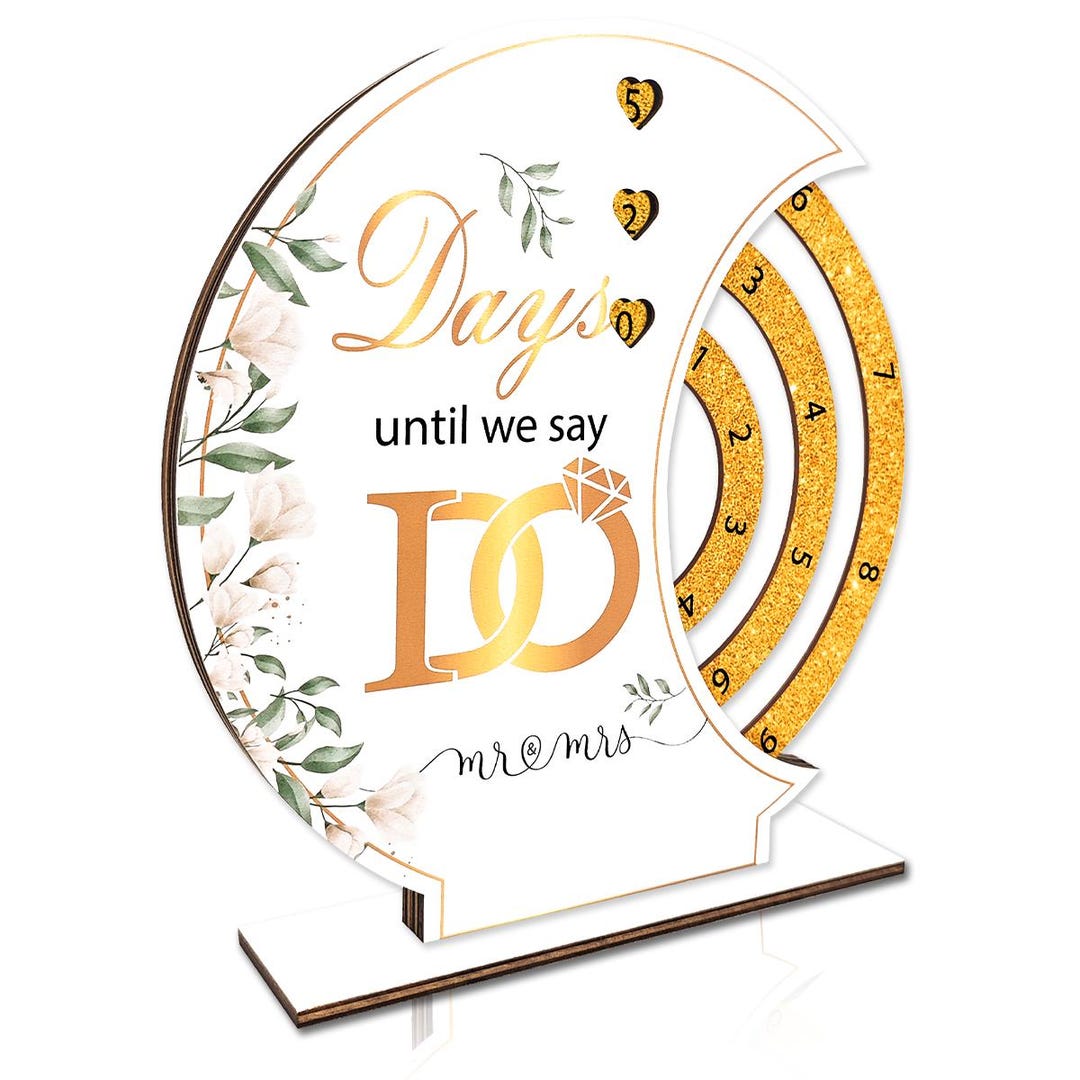 Mr & Mrs Wooden Wedding Countdown Blocks, Engagement Gift - Etsy