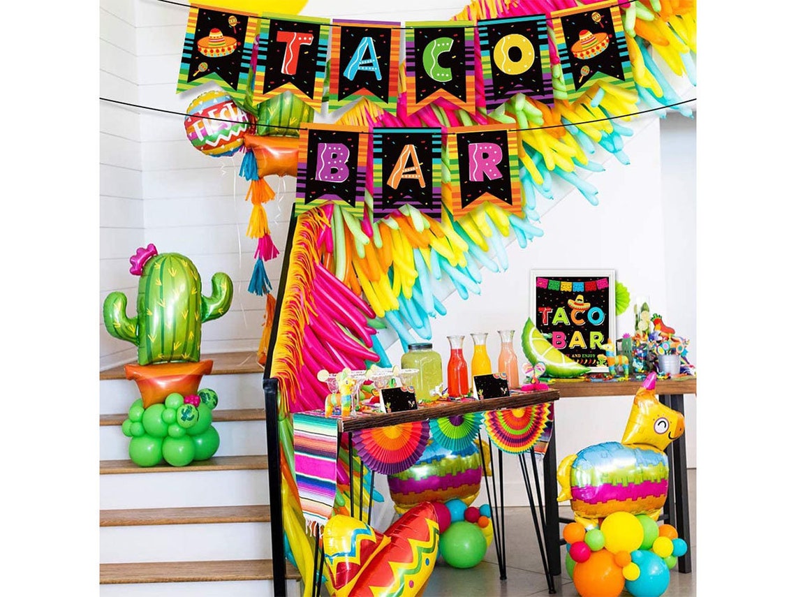 Taco Bar Decoration Kit Mexican Fiesta Party Decorations Taco - Etsy