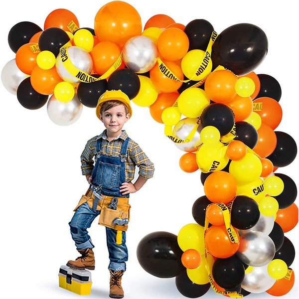 Construction Balloon Arch Birthday - Etsy