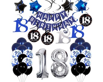 18th Birthday Blue Decorations - Etsy
