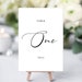 MINIMAL Wedding Table Numbers 1-10 - Etsy