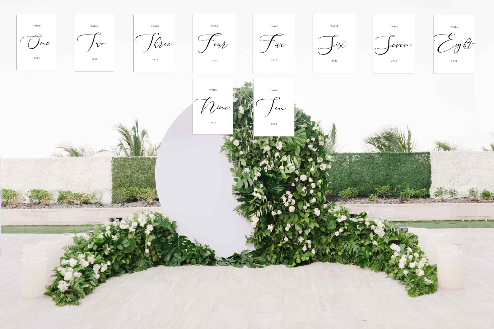 MINIMAL Wedding Table Numbers 1-10 - Etsy