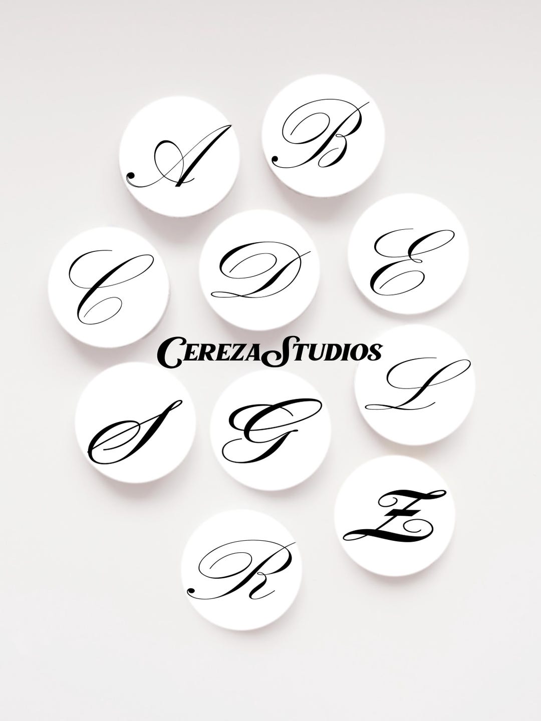 Cursive Alphabet Letter Button Pin: Backpack Accessory| 1" Button Pins ...