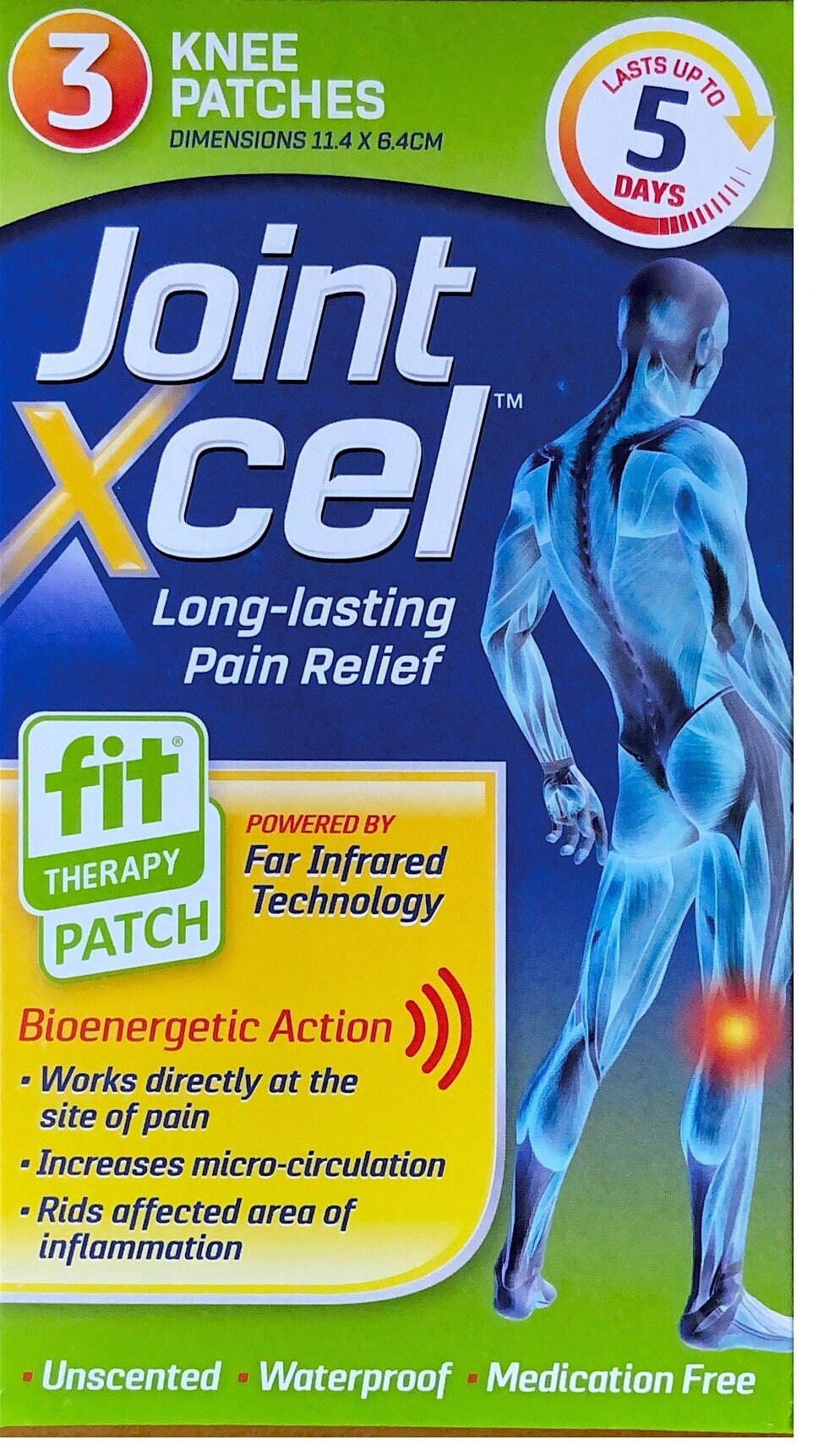 Fit Therapy Patch Joint Xcel Long-lasting Pain Relief 3 Knee Patches - Etsy