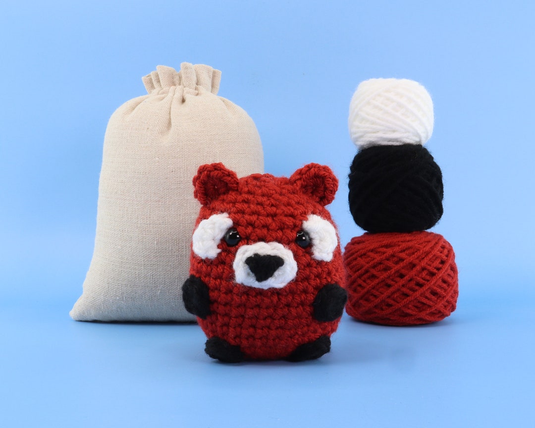 Rouge the Red Panda Crochet Kit - Crochet Animals Kit - Amigurumi Kit ...
